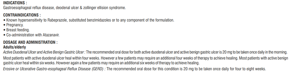 Rabifast-20 Tablets | Zuventus